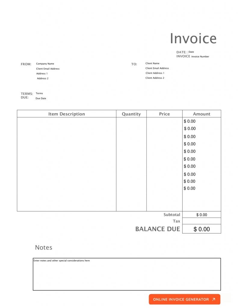 What are the Things to Include in Invoice Template? | Sample Format of ...